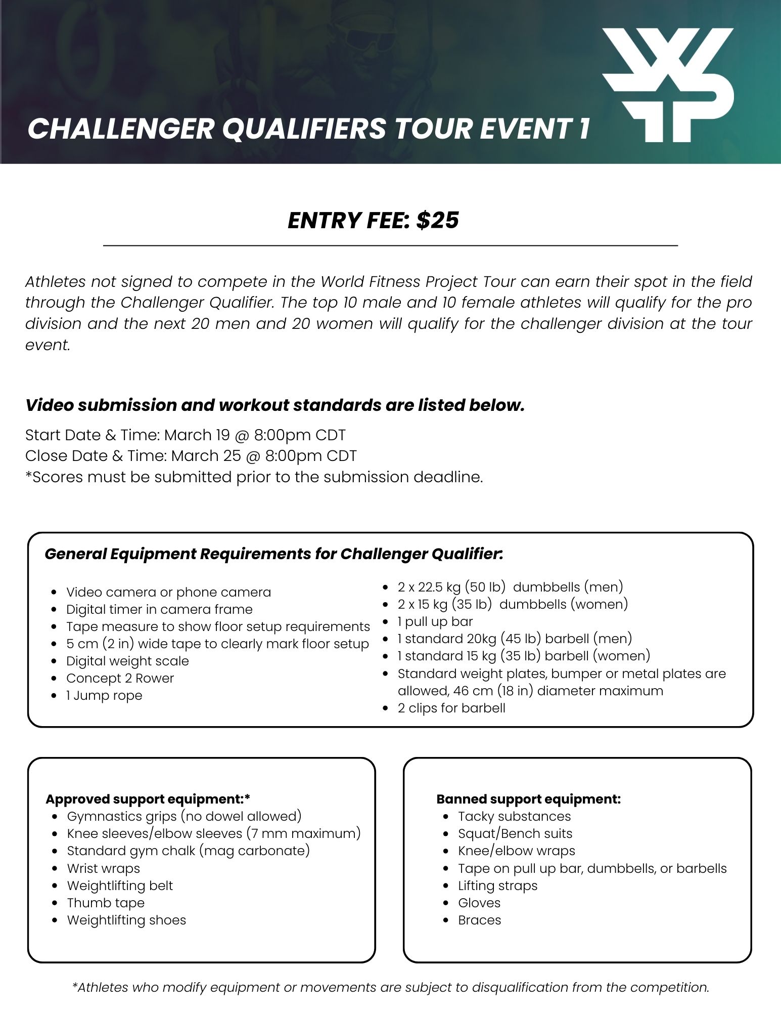 World Fitness Tour - Challenger Qualifier 1 Workouts | Powered by ...