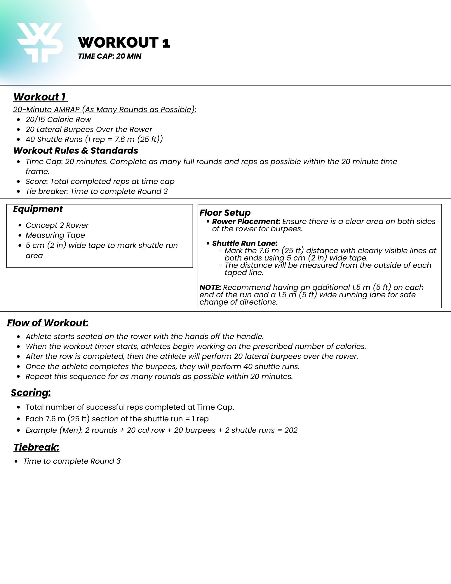 World Fitness Tour - Challenger Qualifier 1 Workouts | Powered by ...