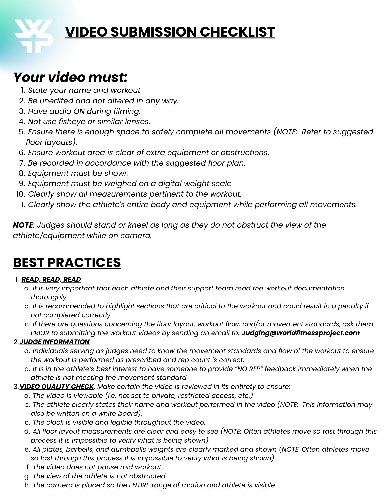 World Fitness Tour - Challenger Qualifier 1 Workouts | Powered by ...